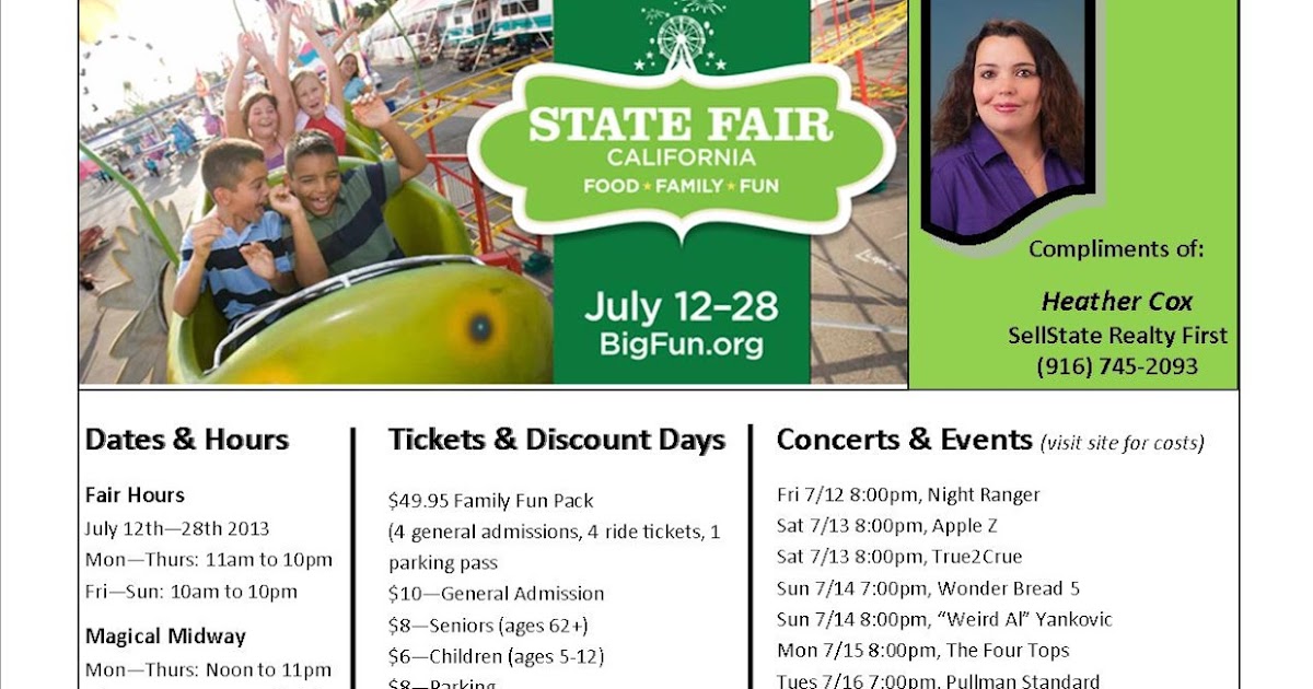 Real Estate News: State Fair Schedule