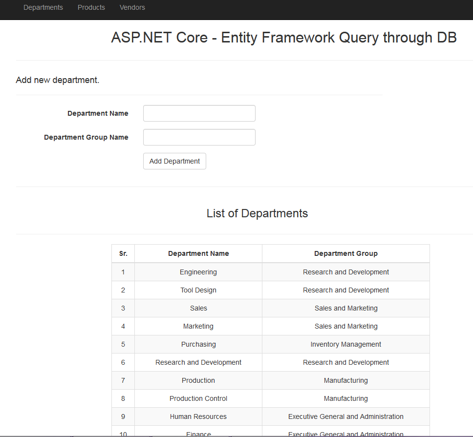 ASP.NET Core: Entity Framework Query through Database - Asma's Blog