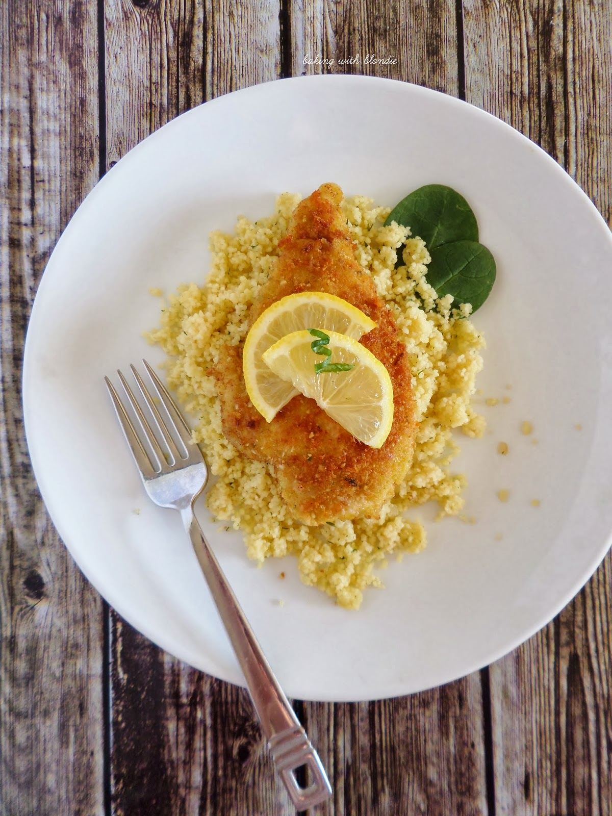 Lemon Chicken Scaloppine in Pine Nut Parmesan Crust