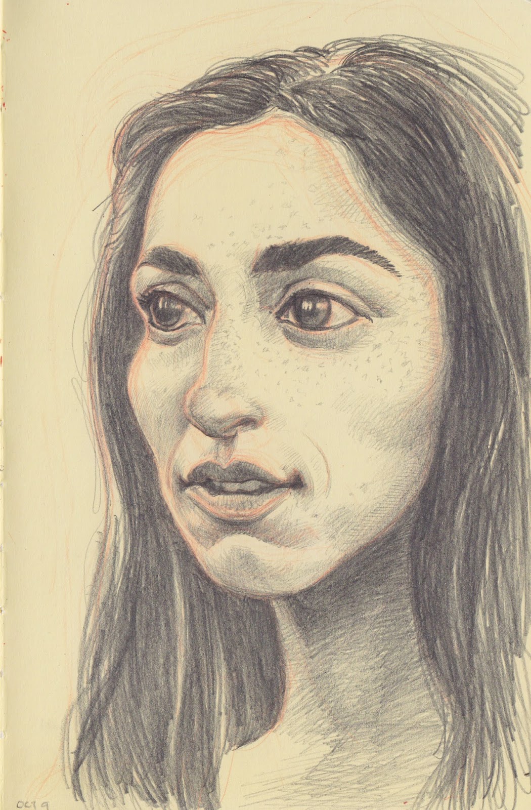 Draw. Sharpen. Repeat...: Oona Chaplin "serious" drawing