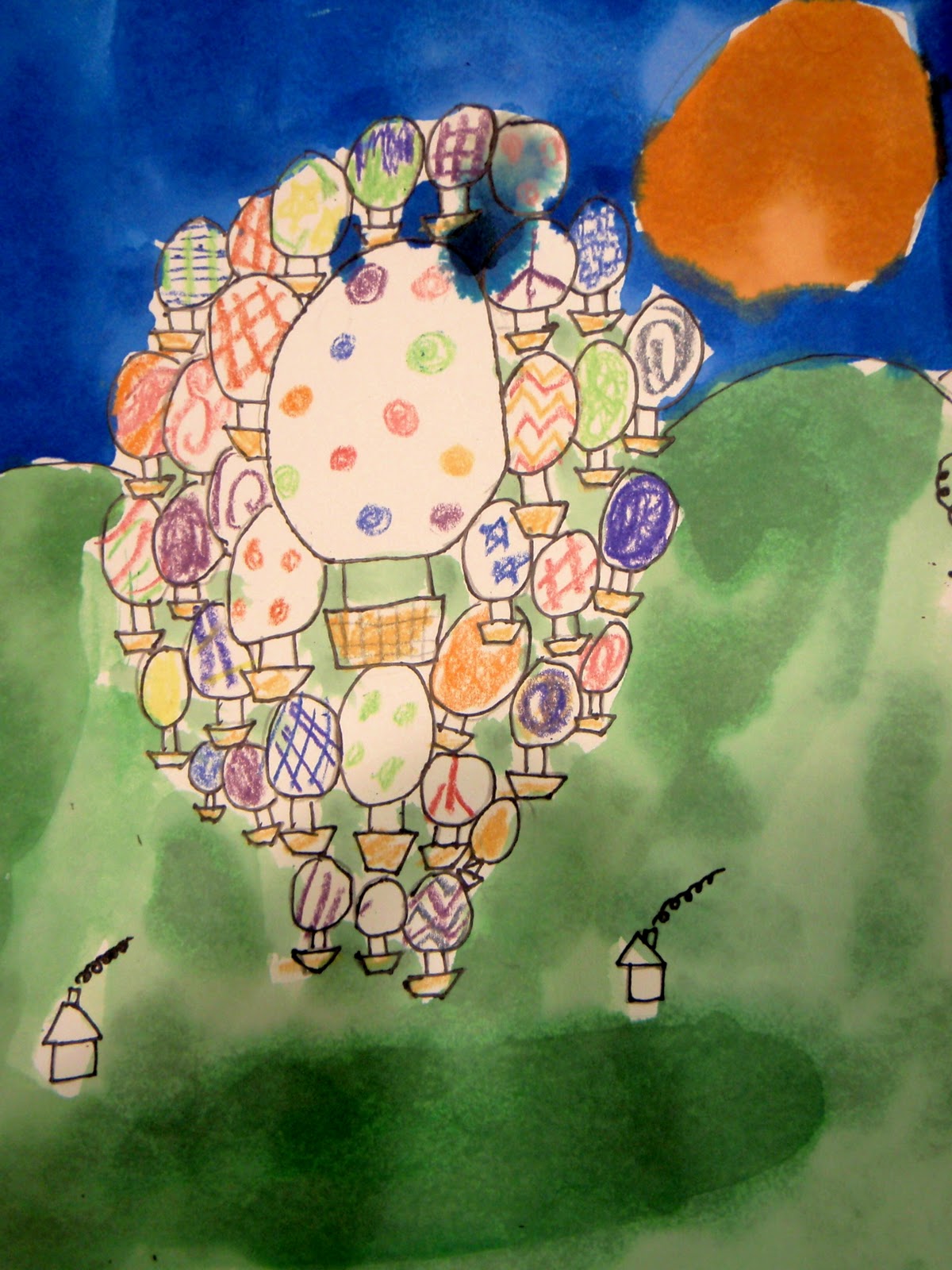 Fayston Elementary Art: Up, Up and Away! Hot Air Balloons by Third and ...