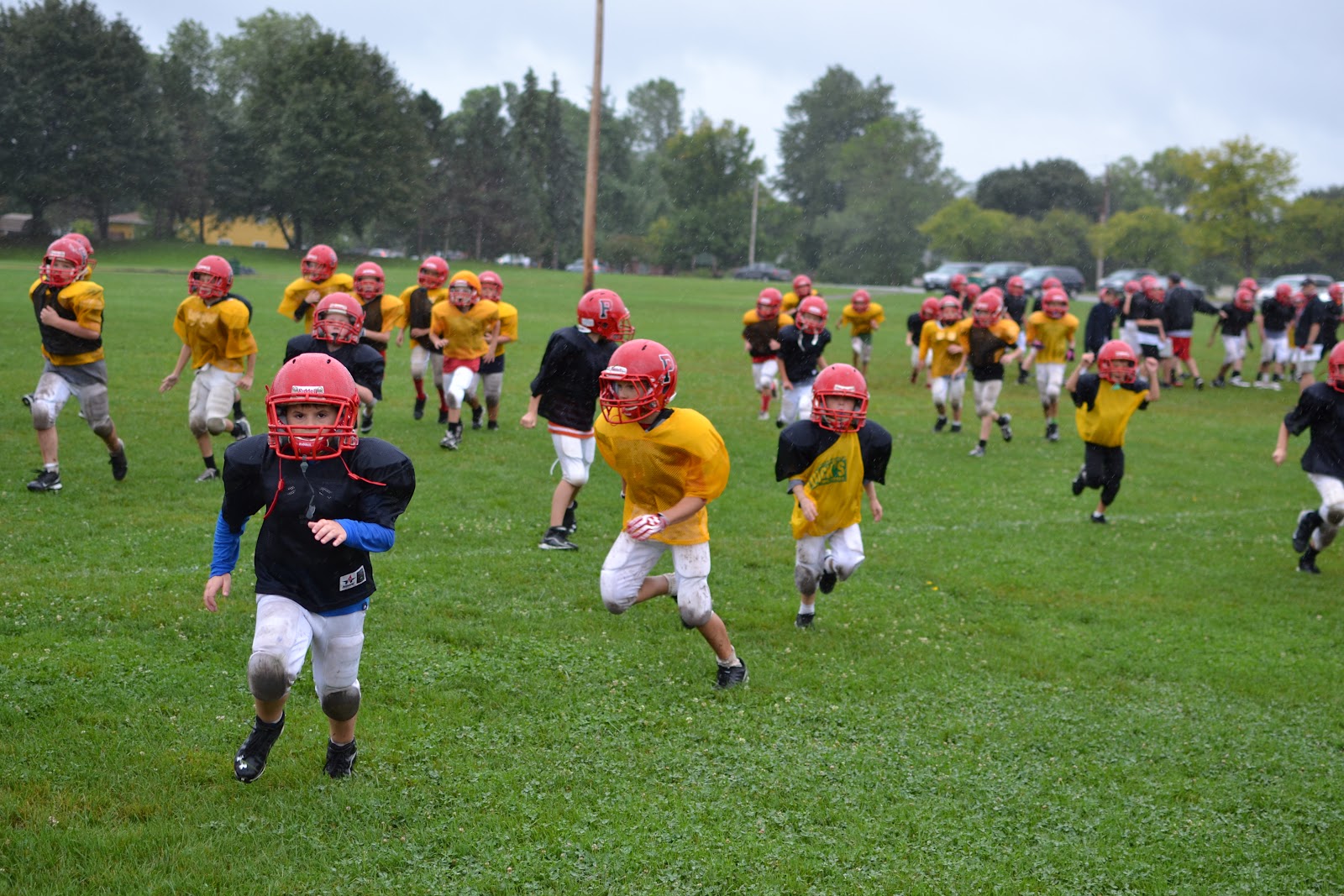 Penfield Youth Football & Cheer 2012: Rainy Practice Saturday