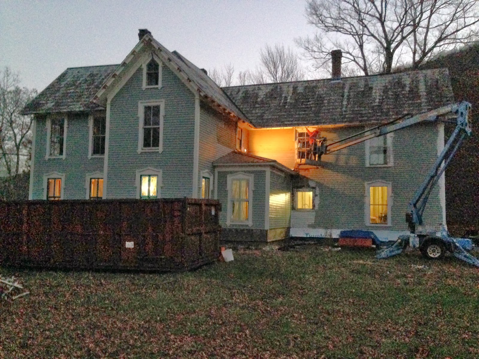 The Cheney Farmhouse Restoration: On a Winter's Night