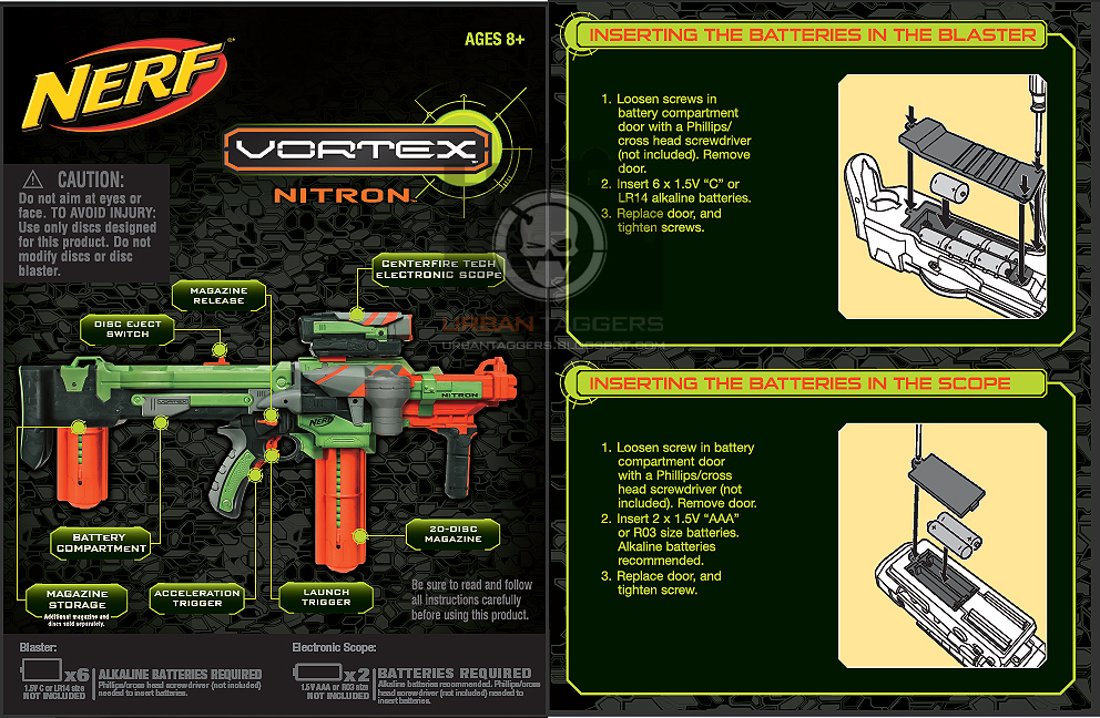 Nerf N-Strike: Reviews: Novidades: Nerf Vortex Series Manual de Instruções