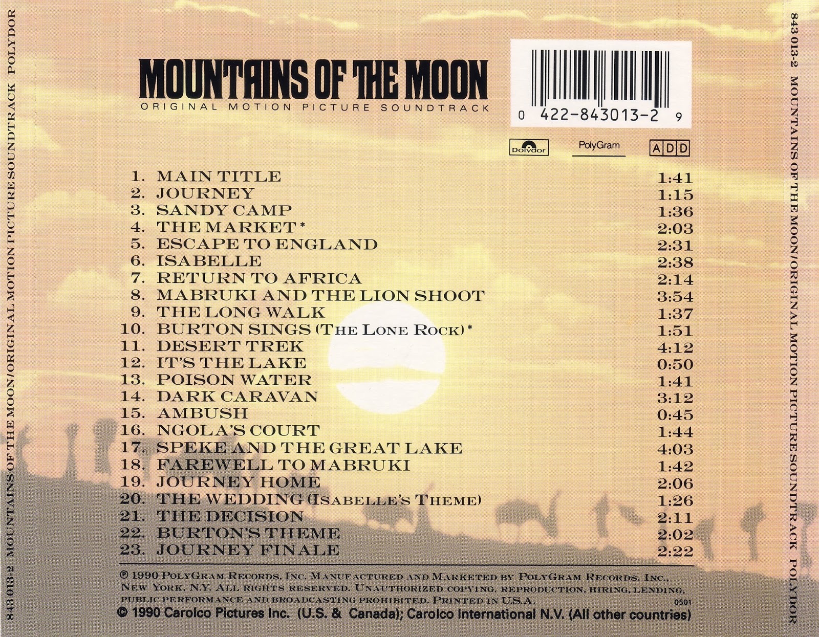 Music Of My Soul: Michael Small-1990-Mountains Of The Moon(PolyGram ...