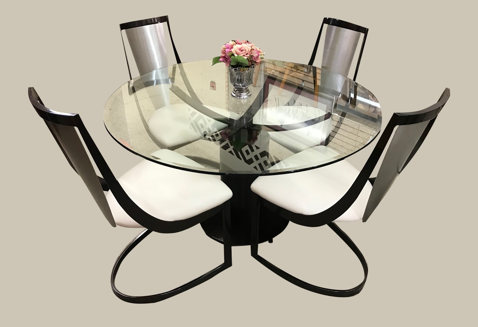 Uhuru Furniture & Collectibles: Ultra-Contemporary Dining Table & 4 ...