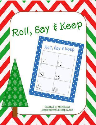 Jungle Learners: Roll Say & Keep FREEBIE!!!