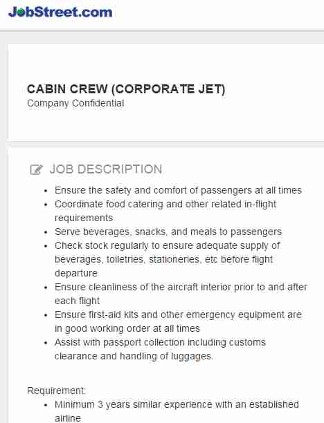 To Be Air Hostess: MALE CABIN CREW FOR A CORPORATE JET
