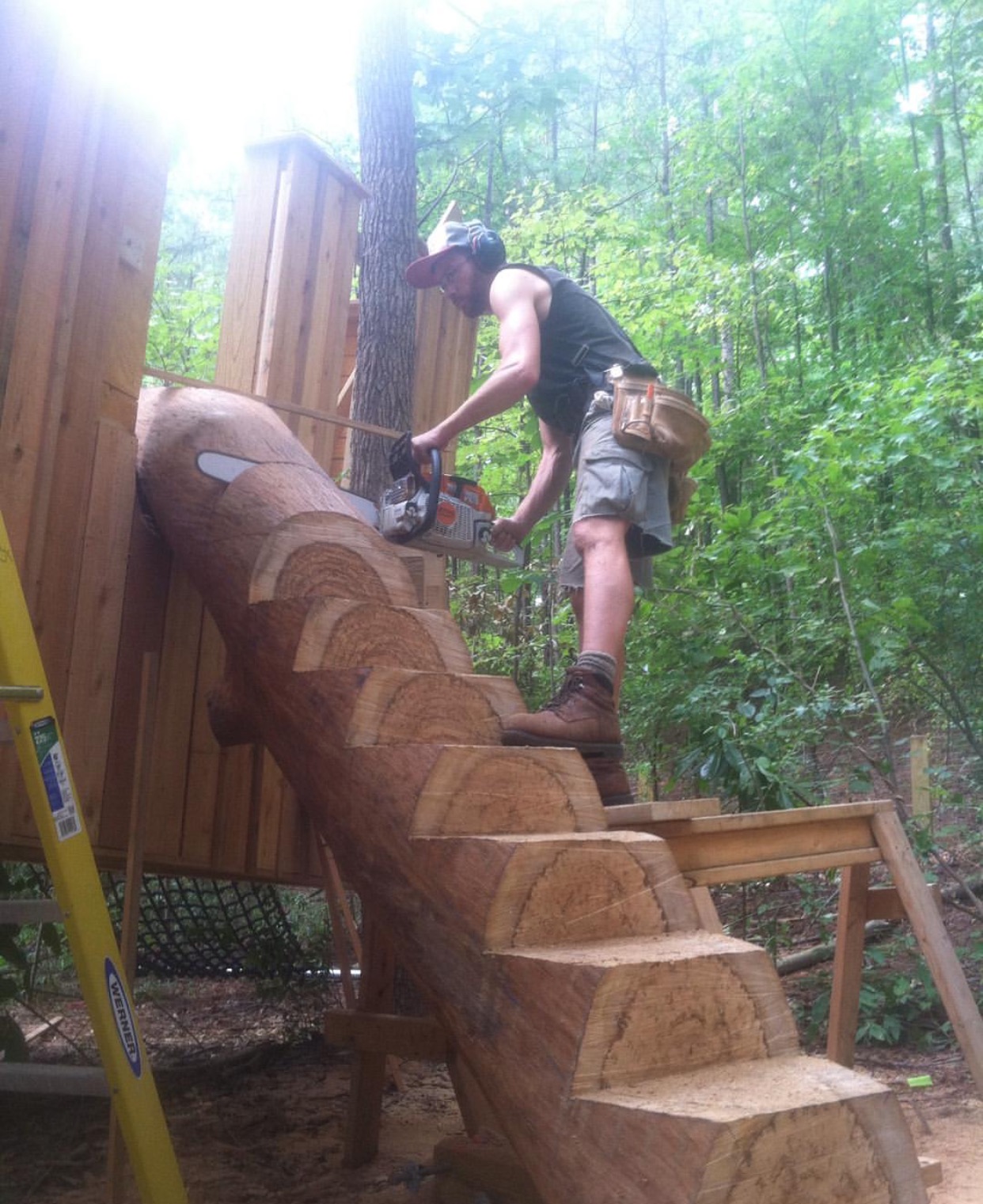 Rising Earth: Log Stairs