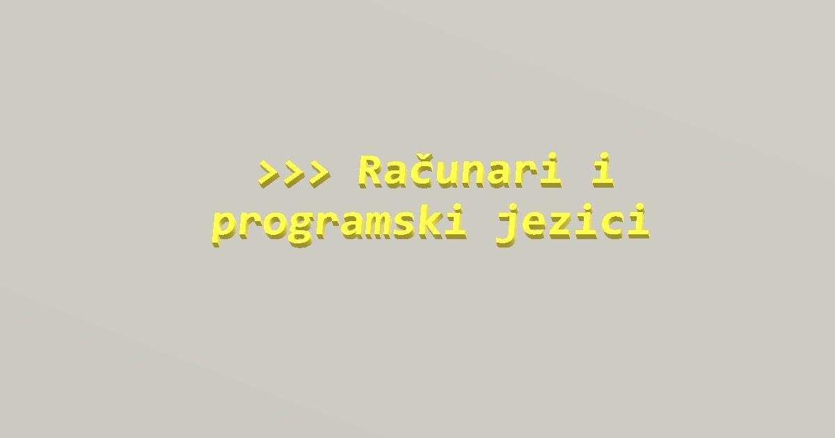 1.2 Računari i programski jezici - ★★ Fog Developer