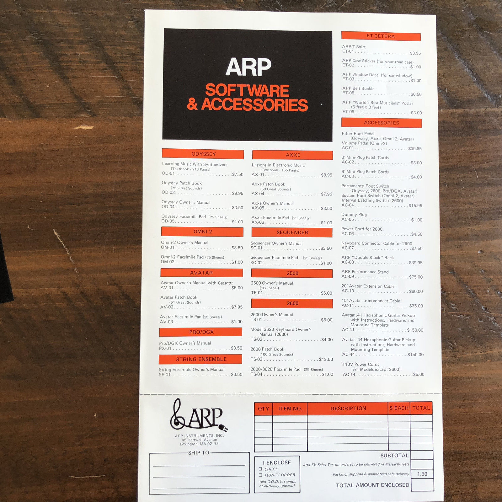 MATRIXSYNTH: ARP 2600 Original 1970s Catalog / Brochure, Pricelist ...