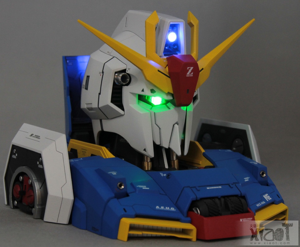 GUNDAM GUY: 1/48 Zeta Gundam Head Display Stand - Custom Build with LEDs