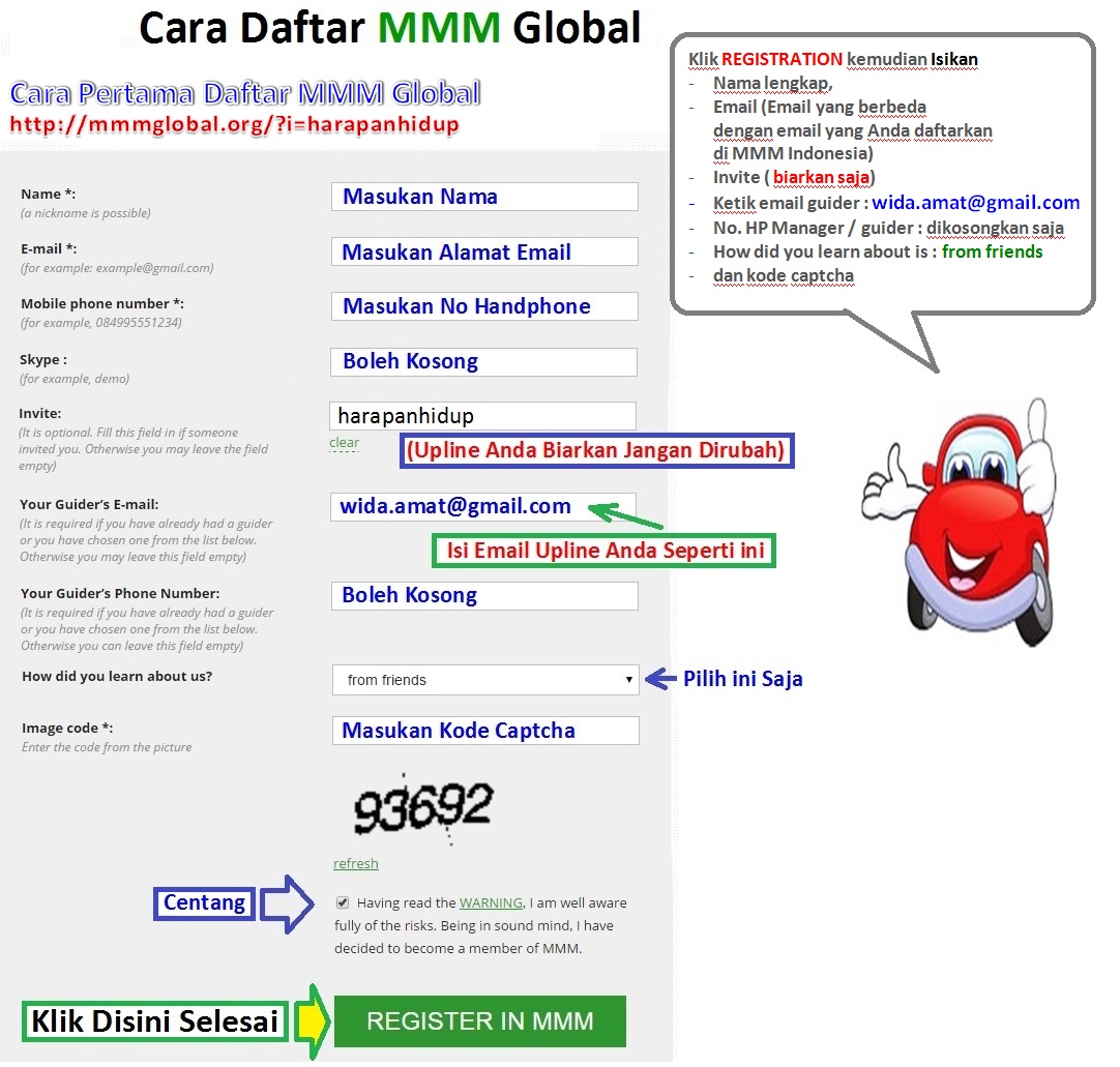 CARA REGISTER / DAFTAR MMM GLOBAL