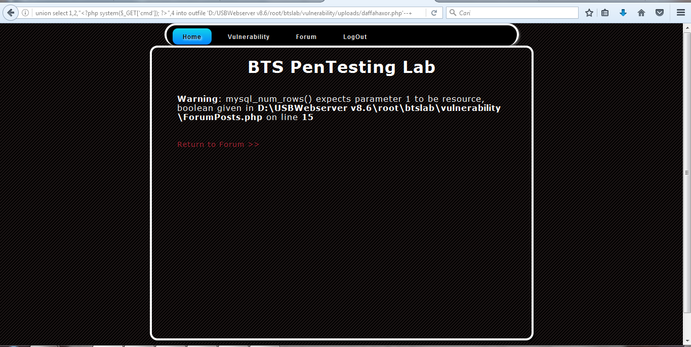 Upload Shell With SQL Injection ( SQL Into OUTFILE) Upload Shell With SQL Injection ( SQL Into OUTFILE)