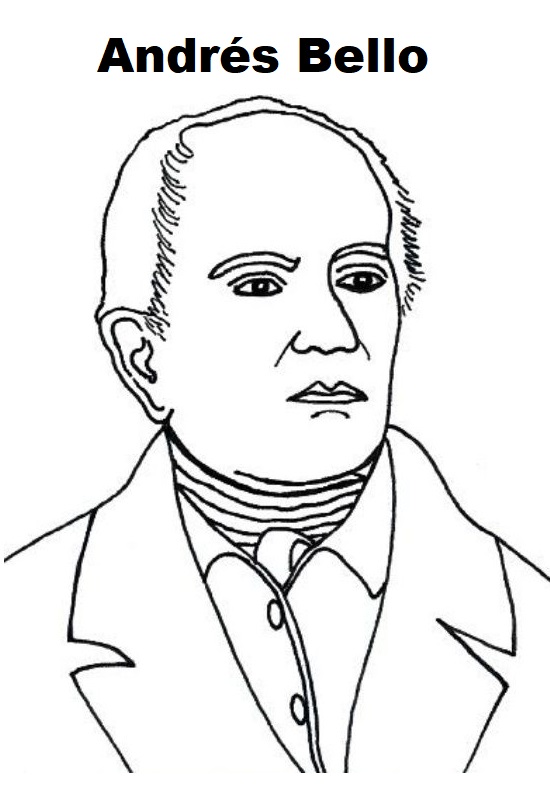 Blog de Biologia: Dibujo de Andrés Bello para colorear