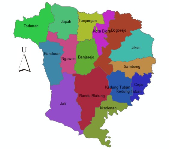 Peta Digital Kabupaten Blora Jawa Tengah | Sahabat Geografi