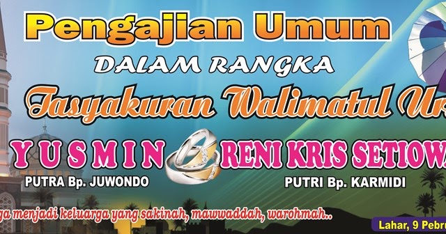 19+ Desain Banner Walimatul Khitan Cdr Background