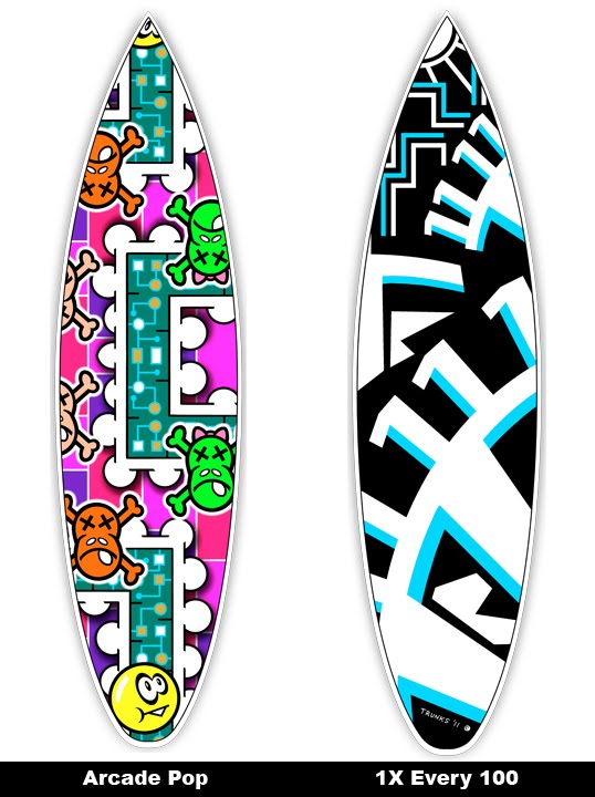 The Art of Chuck Trunks: TRUNKS ART introduces TWO BRAND NEW SURFBOARD ...