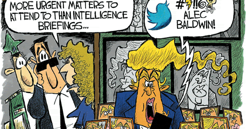 Hackwhackers: Today's Cartoon Twofer - Twit In Chief