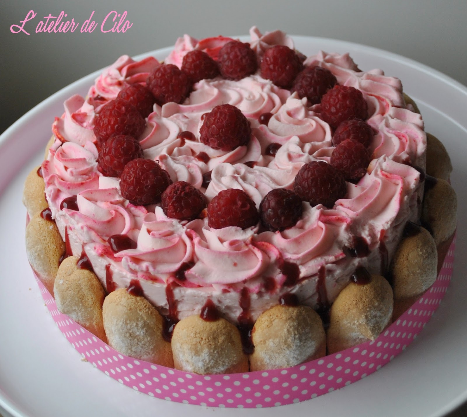 L'atelier de Cilo: "Charlotte aux framboises / Raspberry Charlotte"