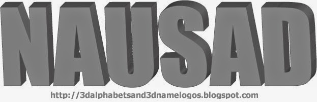 3D Name Logos: Nausad 3D Name Logo