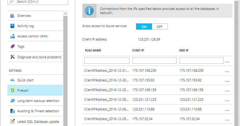 Dineshs Blog Being Compiled Delete All Azure Sql Server Firewall Rules Using Tsql