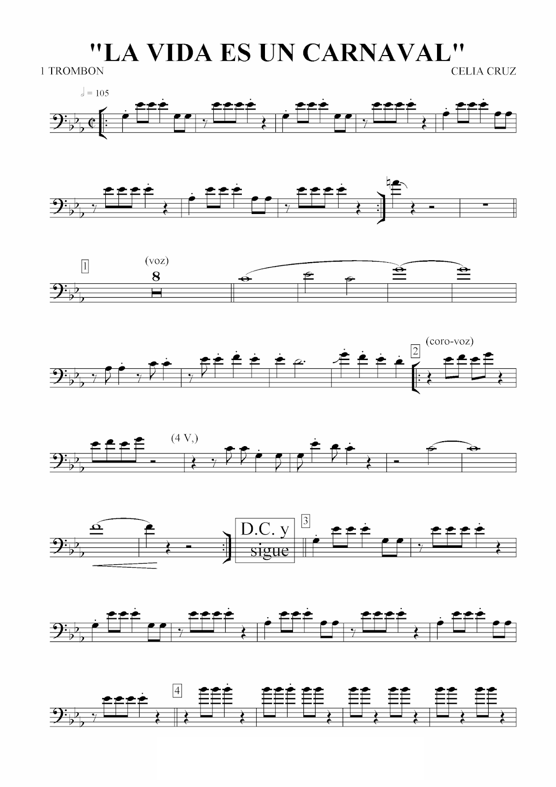 JO3L PIANO: Celia Cruz - LA VIDA ES UN CARNAVAL (Partitura Completa)