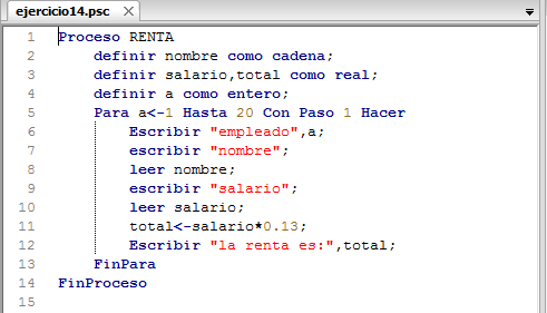 FUNDAMENTOS DE PROGRAMACION: EJERCICIOS PSEINT GUIA 2