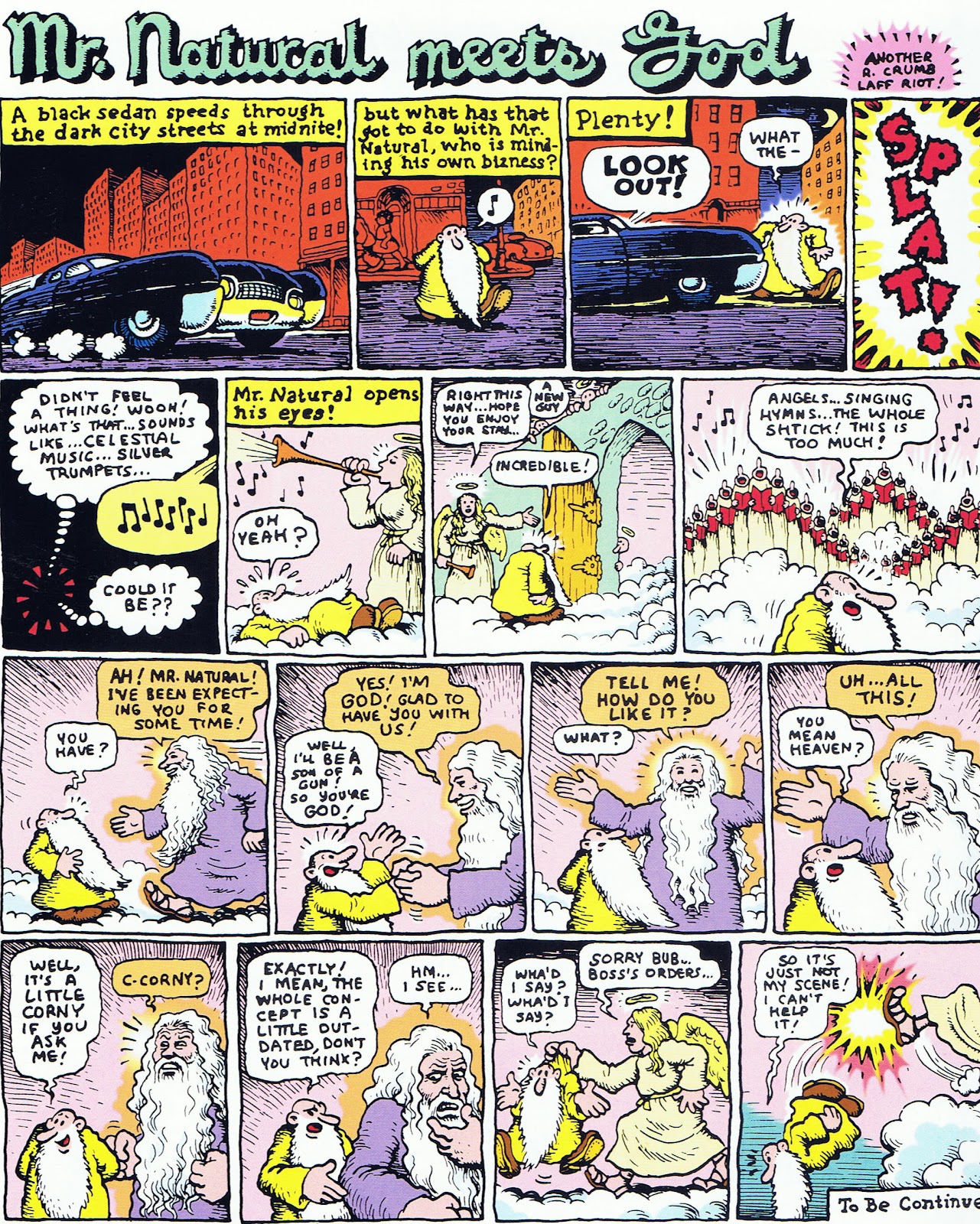 Keep On Truckin' Apparel: R. Crumb's -- Mr. Natural Meets God