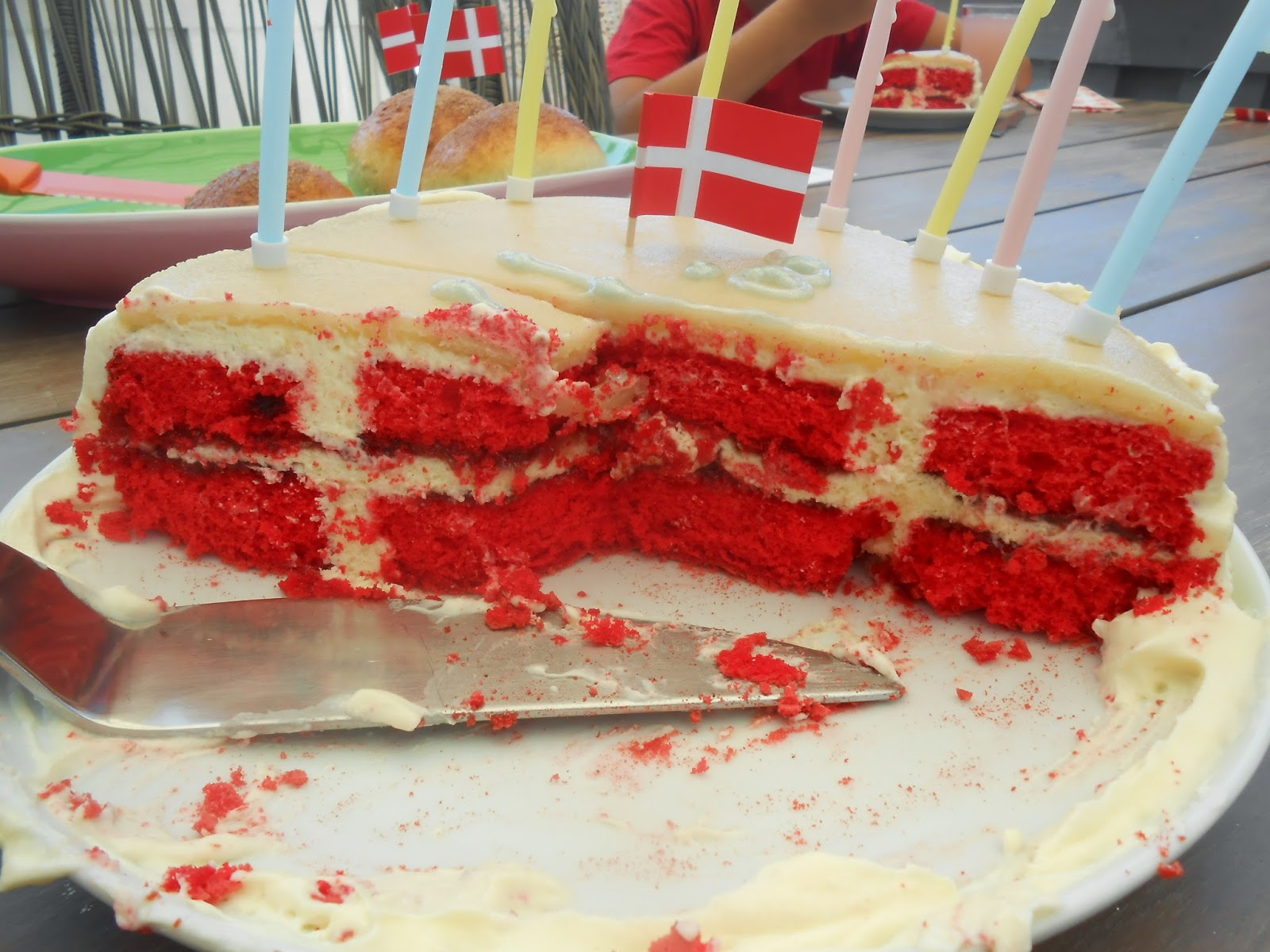Tante Sød: Russisk fødselsdag på dansk:-) Med en flagkage..