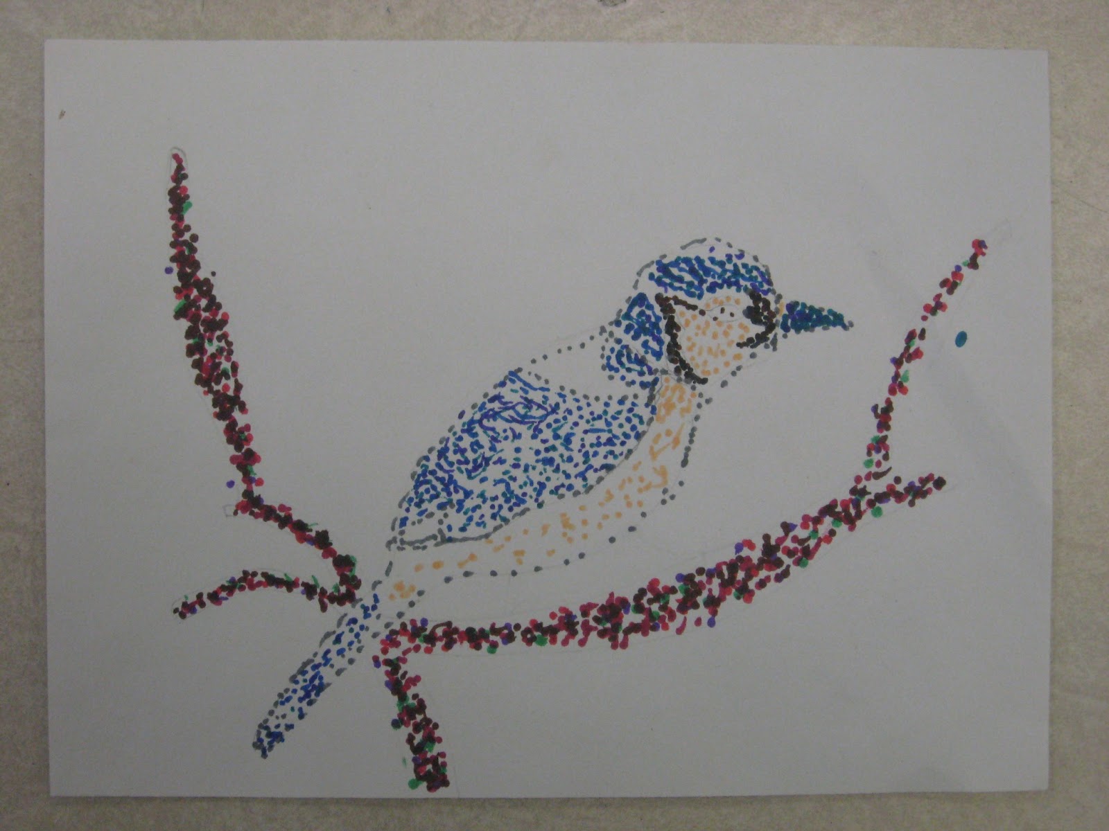 Miss Young's Art Room: 5th Grade Pointillism Birds