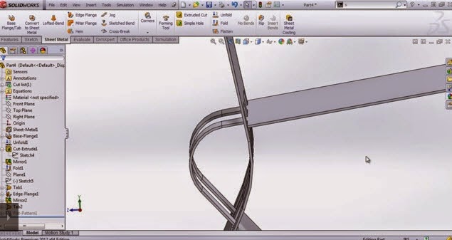 How to work with self intersecting profiles with SolidWorks Sheet Metal ...