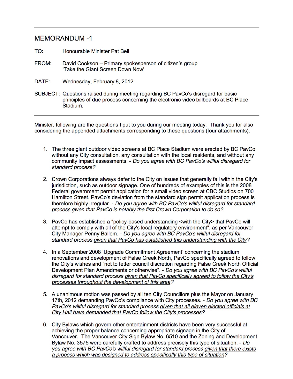 Take the Giant Screen Down Now: February 2012