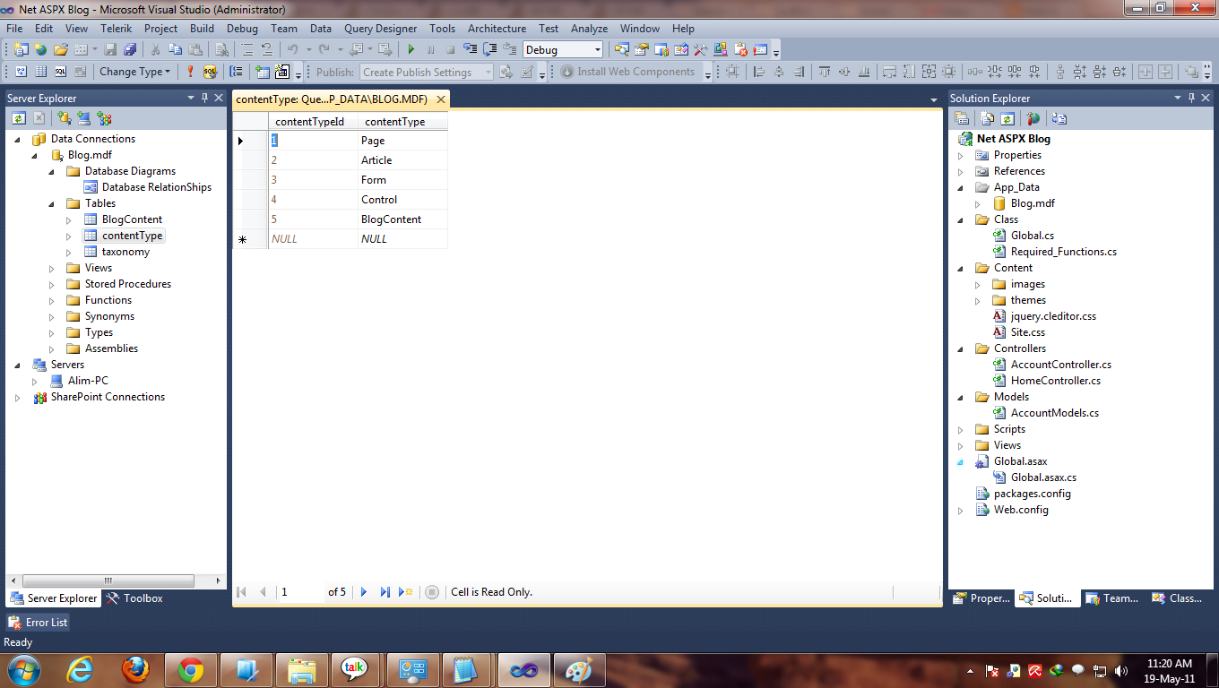 Alim Ul Karim's Blog: How to Create Database First in ASP.NET MVC3/MVC 3 using Entity Framework ...