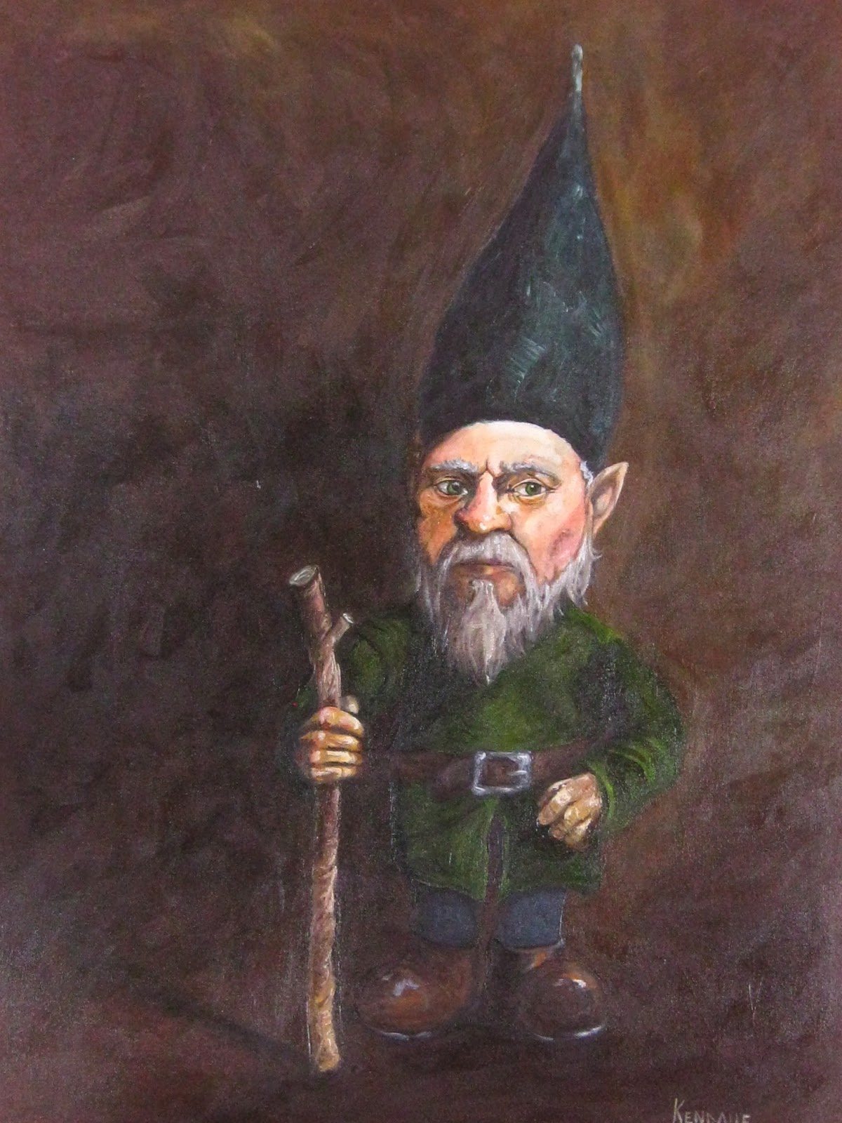 Kendalle Alquwaie's a Painting a Day: Gnome re-photographed