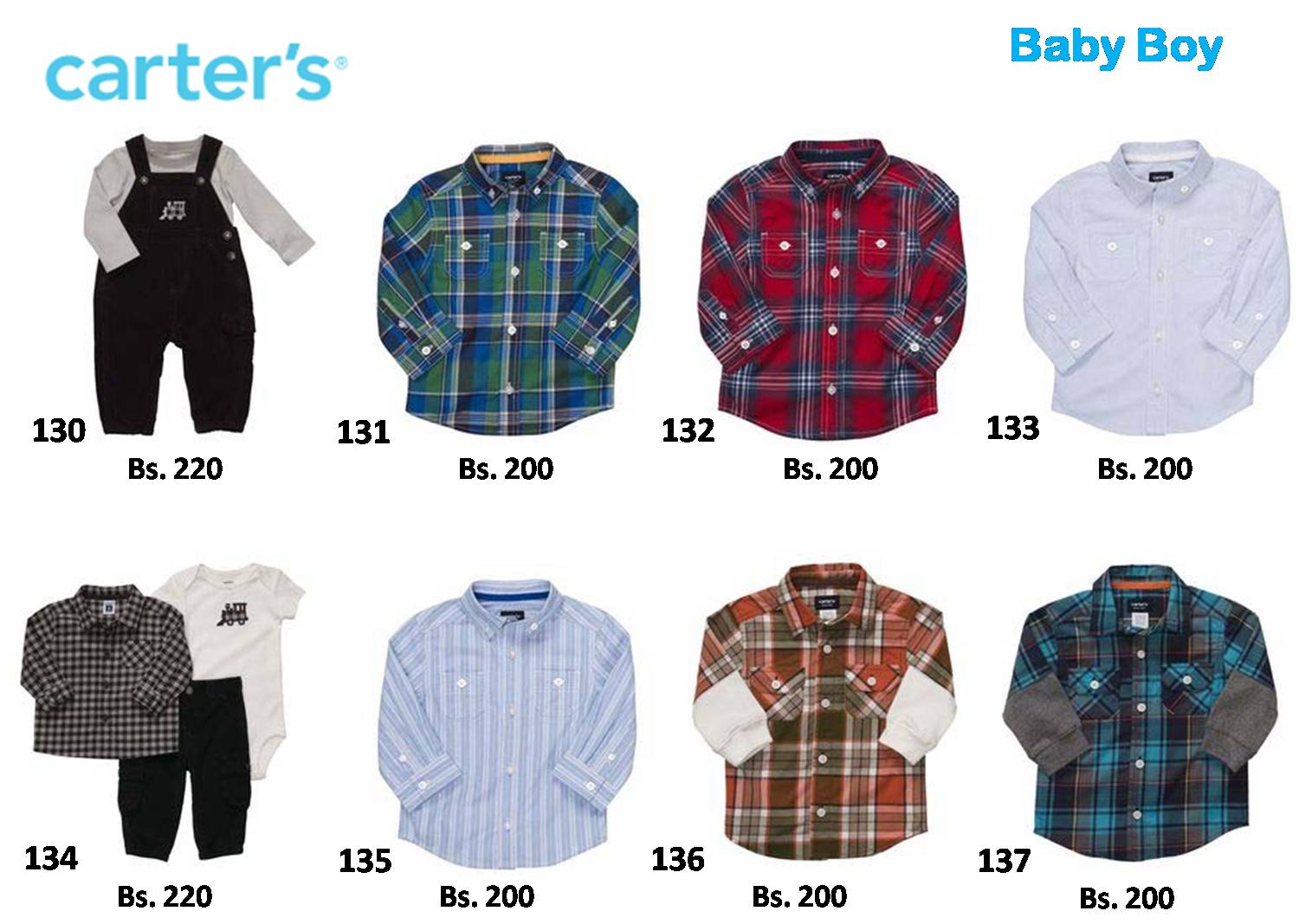 Venta de Ropa de niño marca Carter: Catálogo de Ropa de Varón