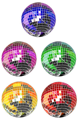 Quality Graphic Resources: Colored Disco Balls