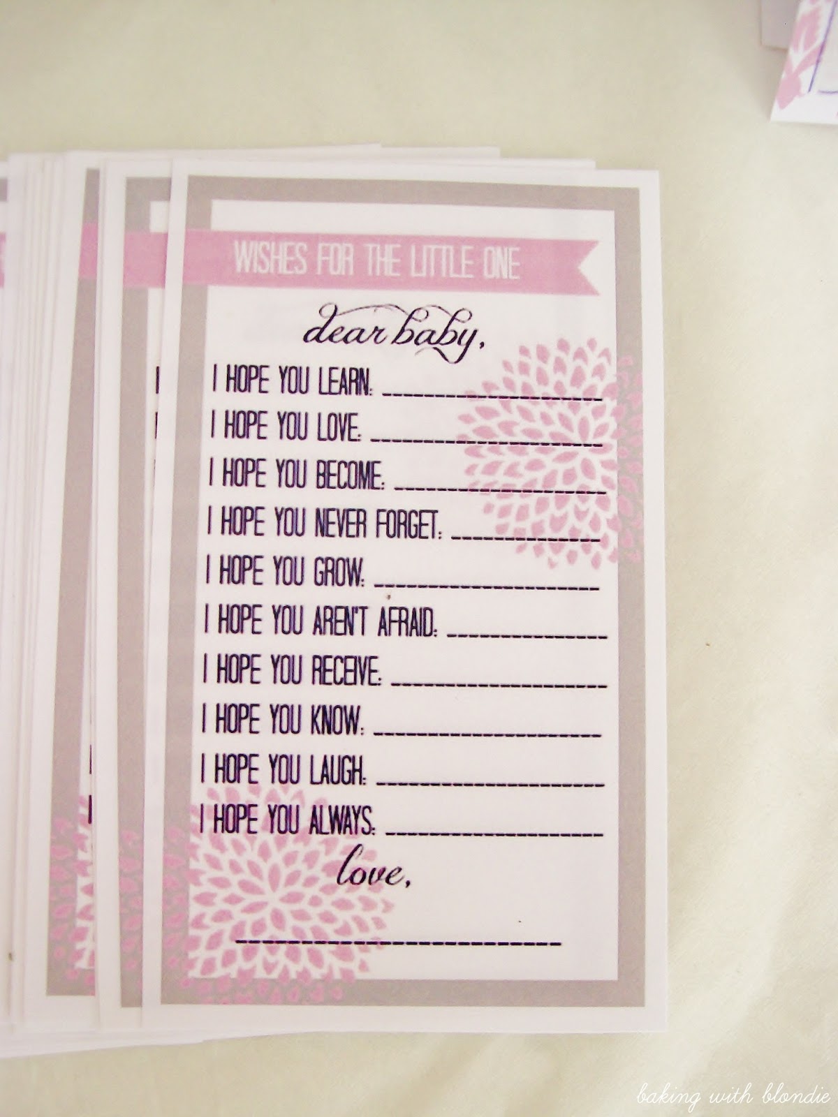 Pink, Grey & White Baby Girl Shower
