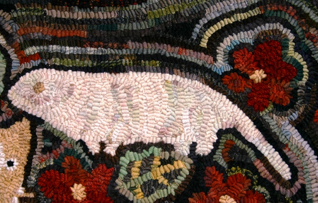 Mouse Droppings: Adaptation of French Canadian Hooked Rug