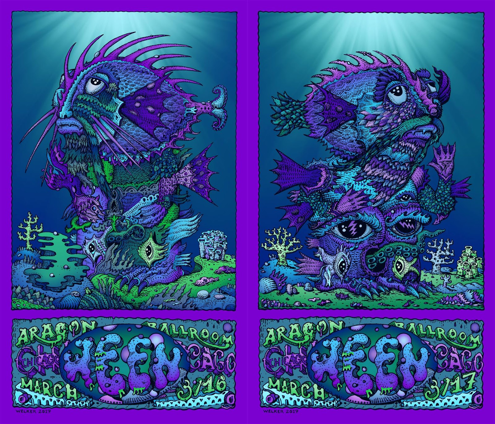 INSIDE THE ROCK POSTER FRAME BLOG: Ween David Welker Chicago Posters ...