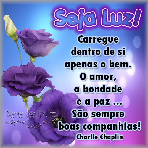 Imagens e Mensagens: Seja Luz!