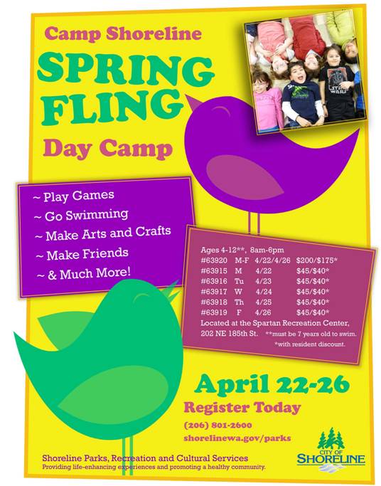 Shoreline Area News: What to do with the kids next week? Spring Fling ...
