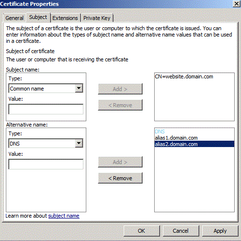 If You Experience Something Like ...: How to request SAN certificate ...
