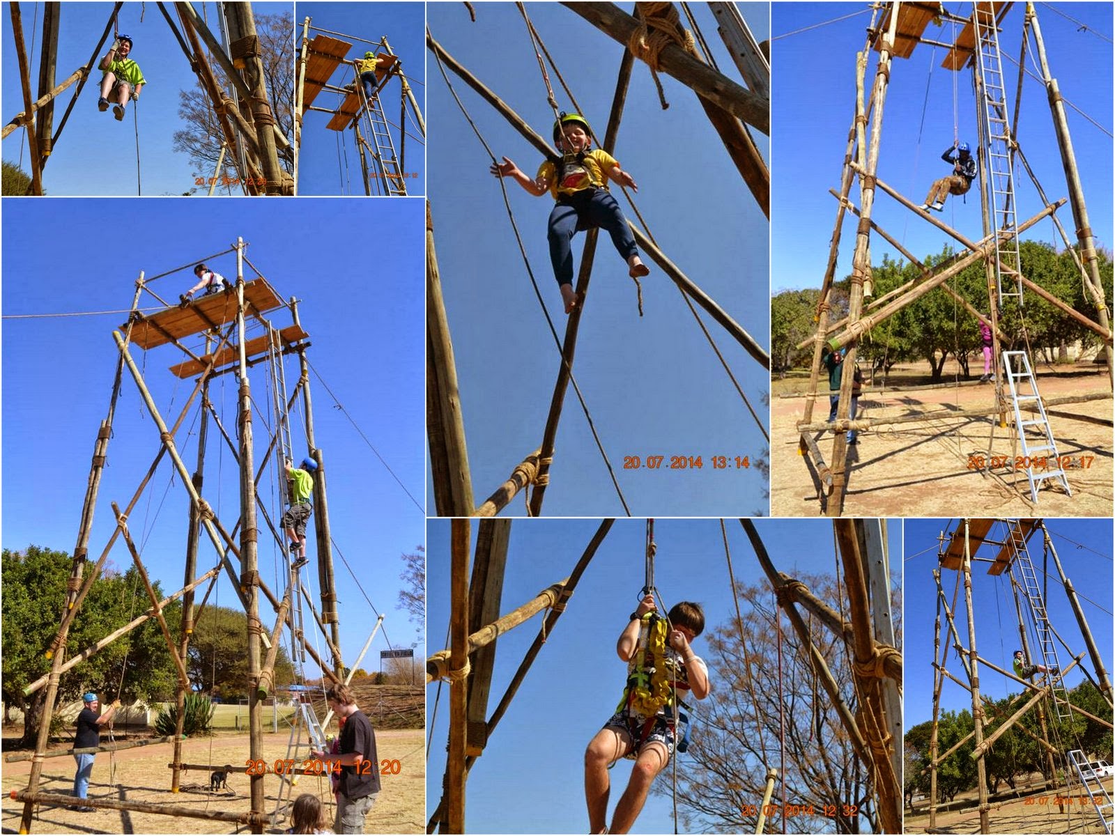 Ropes and Poles: 9m (30 foot) abseiling tower on the Tropic of Capricorn