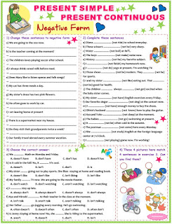 Ozela Kate: Worksheet for Children and Beginner - Tenses (P6)