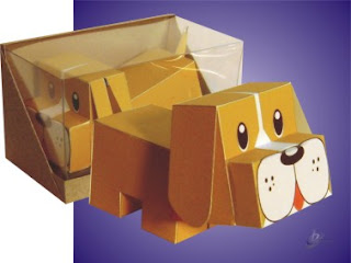 papercrafteros: perro papercraft