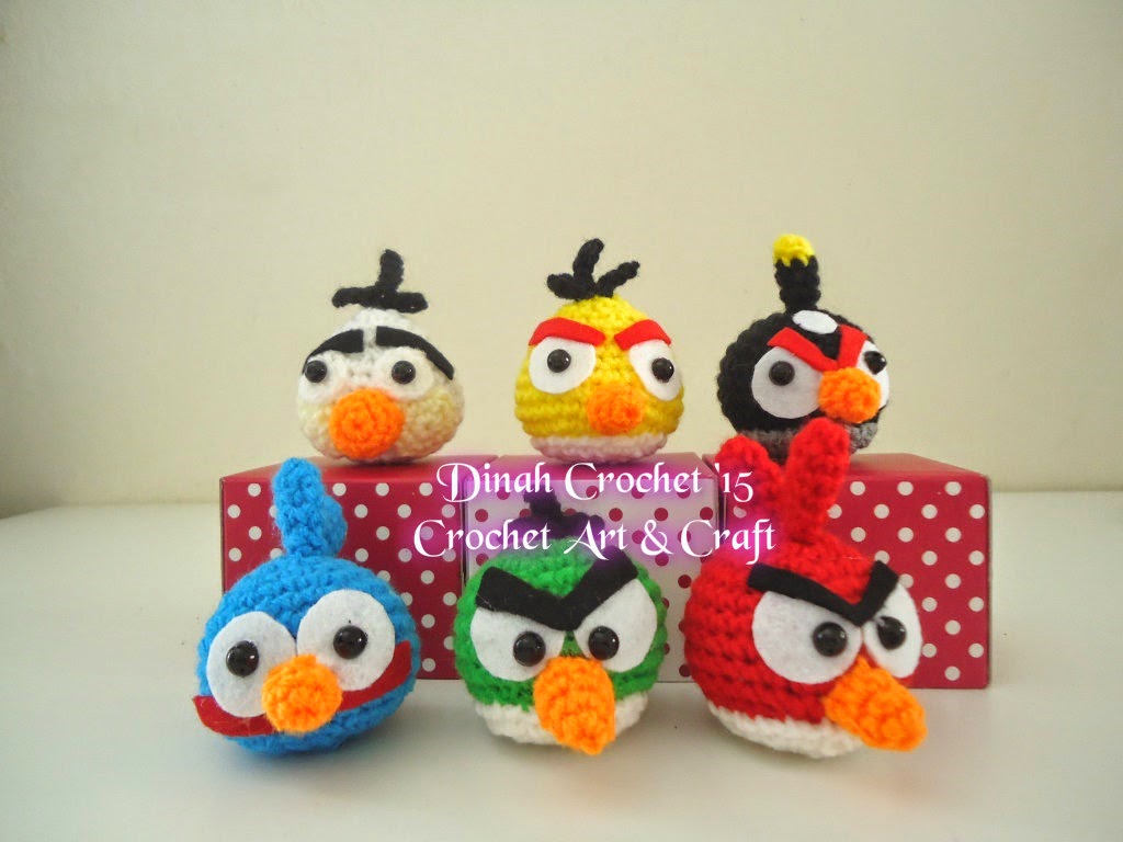 Dinah Crochet: Keychain Angry Bird