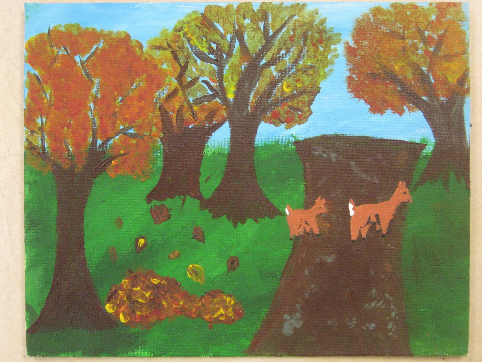 Miss Young's Art Room: More 6th Grade Landscape Paintings on Canvas
