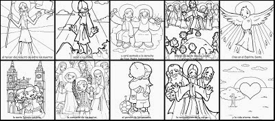 Catequesis: El Credo: afiche para colorear