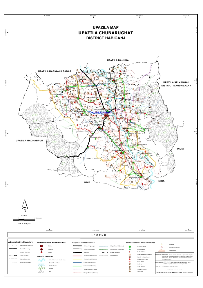 Mouza & Land Use Maps of Chunarughat Upazila, Habiganj, Bangladesh ...